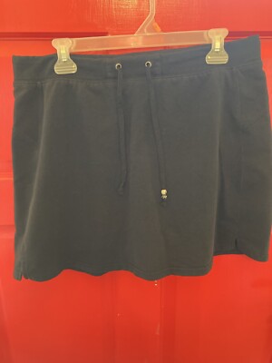 Women’s Green Tea Black Skort Tie Waist Size XL Cotton Active | eBay