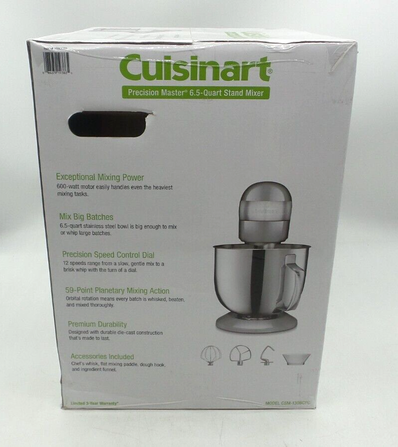 Cuisinart Precision Master Pro 6.5 QT Standalone Mixer- Multicolor (CSM ...