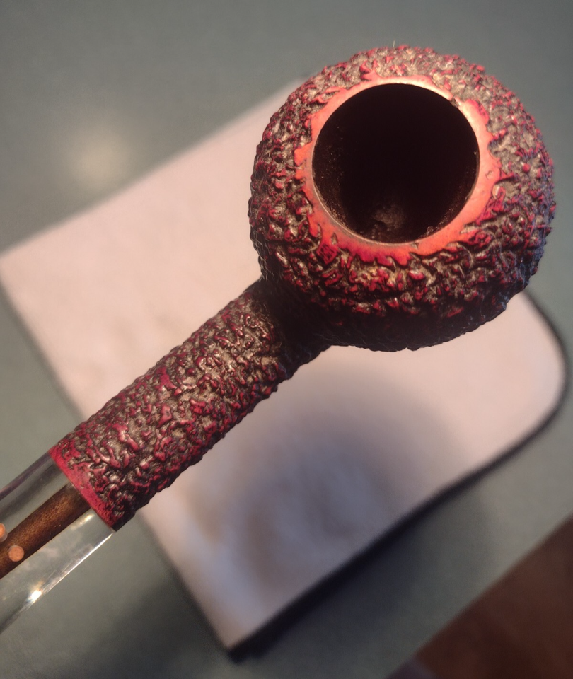 Radice Rind T/B 2 Dot Hand Made ITALY Rusticated Smoking Estate Pipe ...