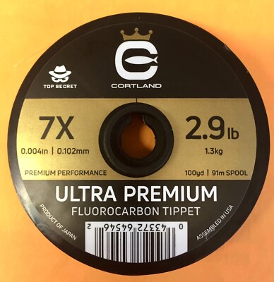 Cortland Ultra Premium Fluorocarbon Tippet 7X 100 Yards Expedited ...