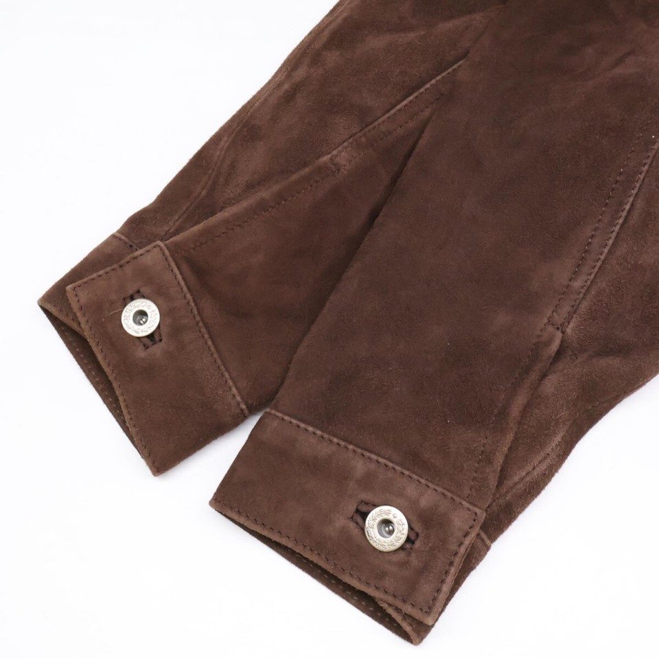 Standard California Goat Suede Cinch Back Leather Jacket Brown Medium ...