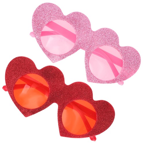 2 Pcs Glasses Sunglasses for Valentine Themed Decorative Photo Props ...