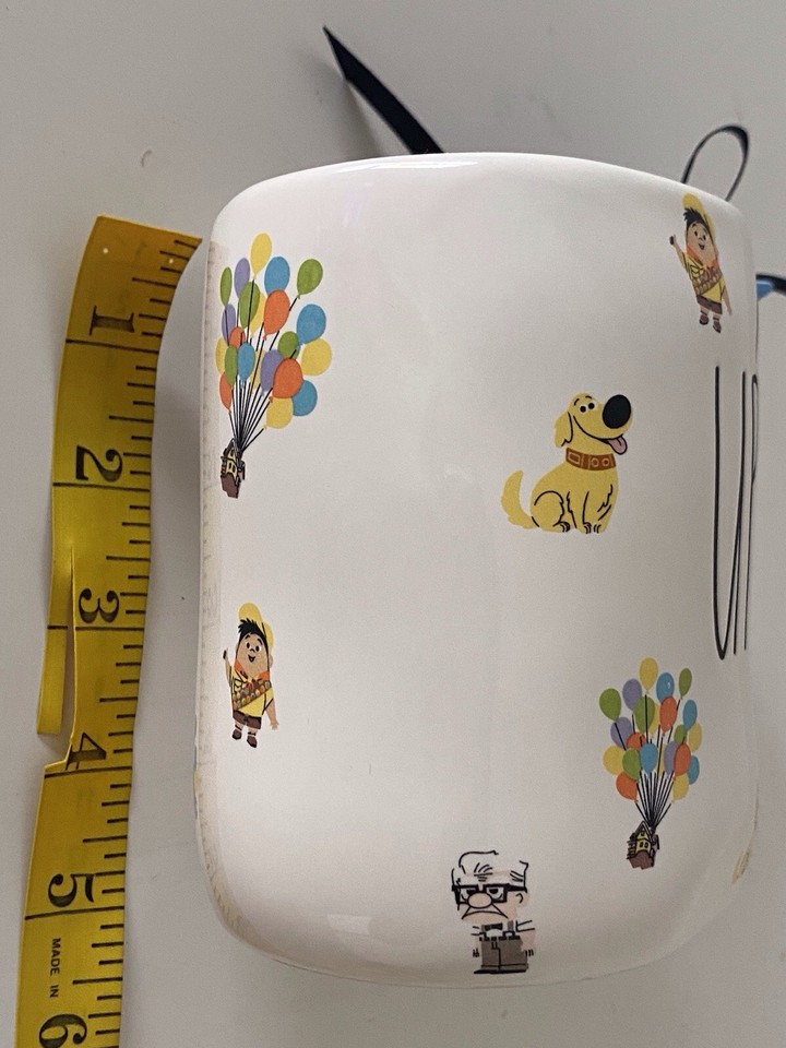 Rae Dunn Pixar UP Mug Wraparound Print Russell Dog Carl Fredricksen ...
