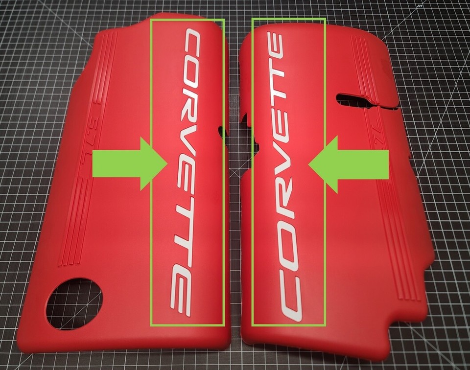 CORVETTE Decal Letter Inlays For C5 Fuel Rail Engine Covers Fits 1997 ...