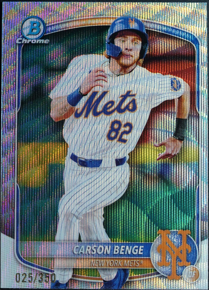 2025 Bowman - Chrome Prospects Carson Benge #BCP-108 Wave Refractor /350 (RC) for sale online | eBay