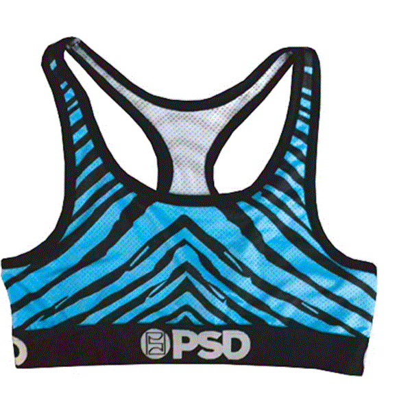 PSD Neon Zebra Womens Sports Bra size X Small (Bra Size 30AA - 30B) NWT ...
