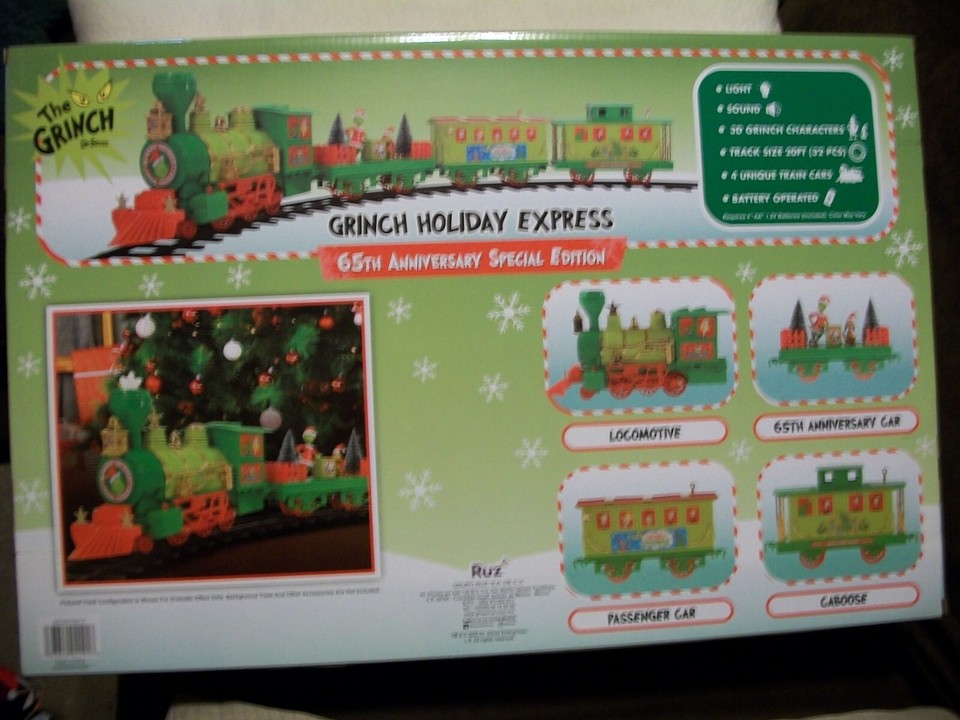 Dr Seuss Grinch Holiday Express 36 Pc Train Set 65th Anniversary ...