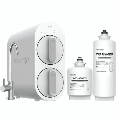 Waterdrop G2 Reverse Osmosis System with G2CF&G2MRO Replacement Filter ...