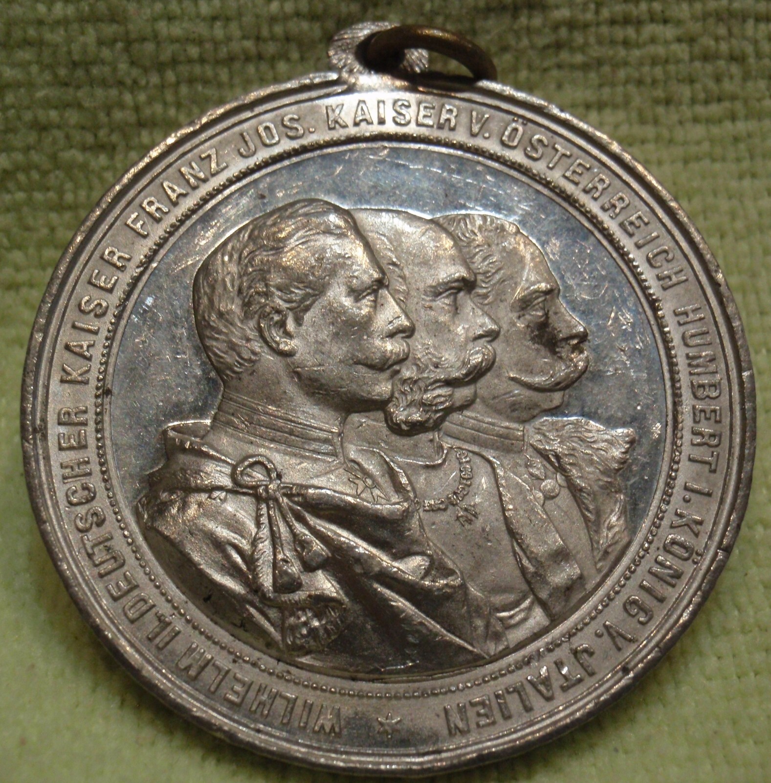 1892 Ag Triple Alliance WILHLEM II FRANZ JOSEPH I HUMBERT I League of 3 ...