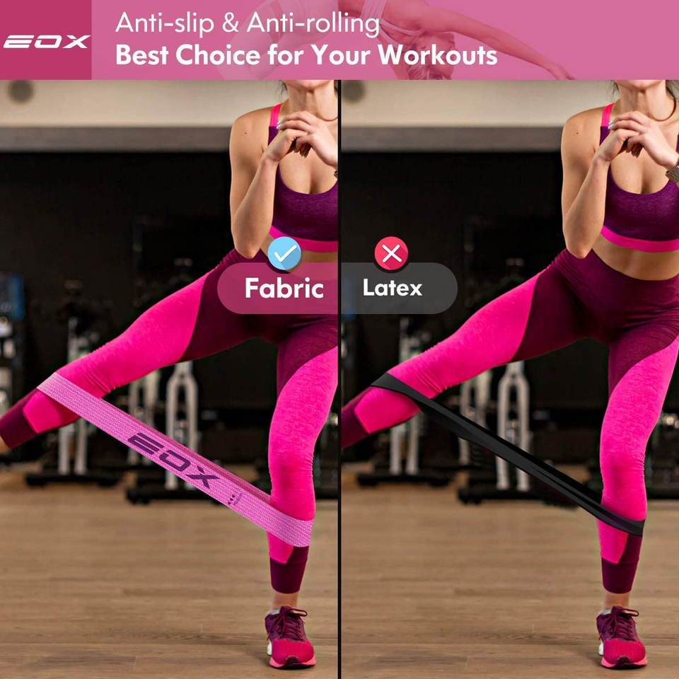 Exercise Resistance Fabric Loop Bands, Non-Slip Resistance Workout ...