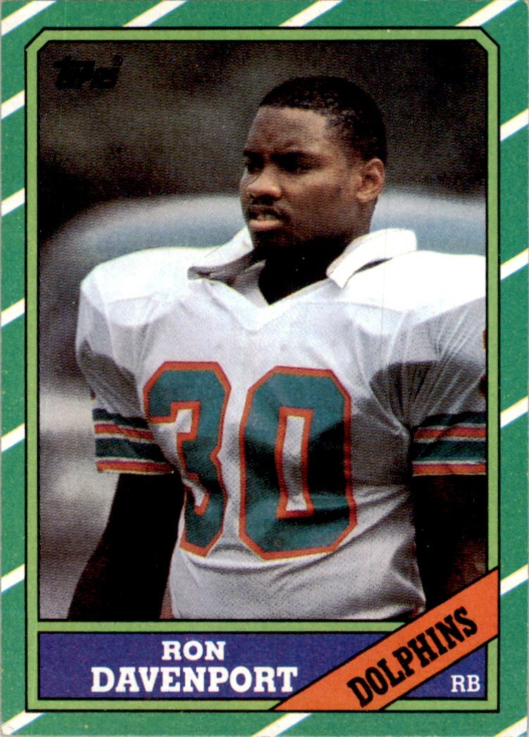 1986 TOPPS RON DAVENPORT MIAMI DOLPHINS #47 | eBay