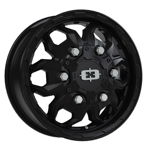 16x6 Vision 410 Korupt DUALLY FRONT Satin Black Wheel 6x180 (84mm ...