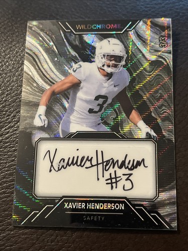 2023 Wild Card 5 Card Draw XAVIER HENDERSON Black Autograph 3/3 Rookie ...