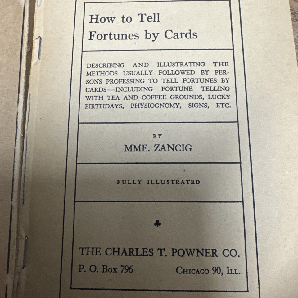 How to Tell Fortunes by Cards As Told by The Gypsies Paperback Softback ...