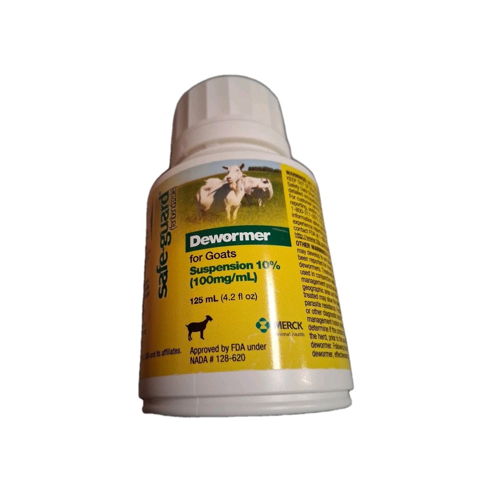 2@ 125ml Safe Guard Fenbendazole Animal Medication deworm Cattle Goats ...