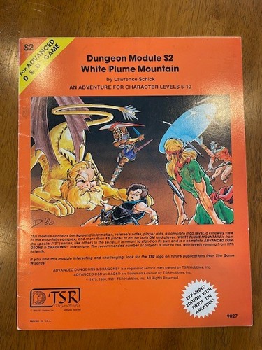 AD&D Dungeon Module S2 White Plume Mountain | eBay