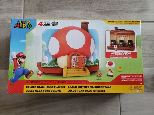 Super Mario World of Nintendo Deluxe Toad House Playset - NEW! | eBay
