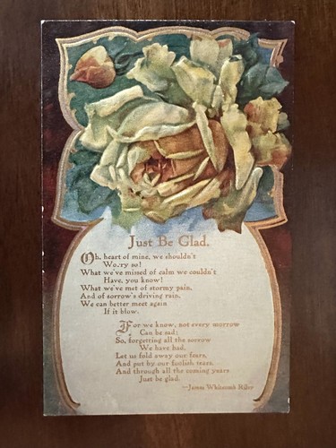 Vintage Sympathy Hope Poem Yellow Roses Postcard H97 | eBay