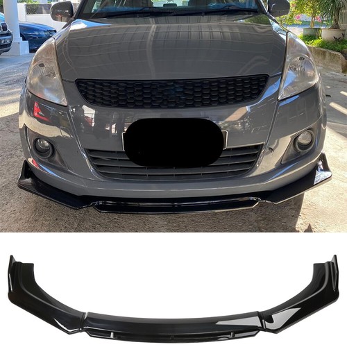 For Suzuki Swift Front Bumper Lip Splitter Chin Spoiler Body Kit Gloss ...