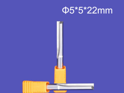 5 pcs 5*22mm SHK 5mm Two Double Flutes Straight Slot Bits for Wood ...