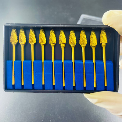 Dental Tungsten Burs Drill Polisher Plaster Alloy Acrylic Carbide Steel ...
