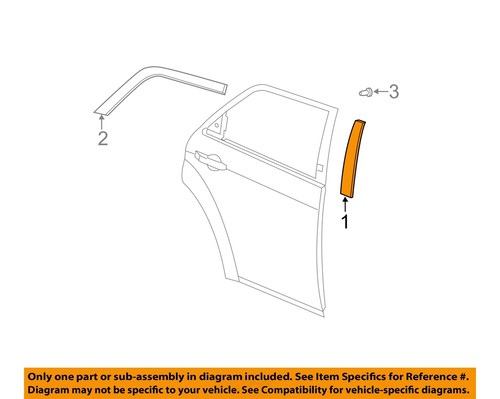 CHRYSLER OEM 11-23 Charger Rear Door Exterior Trim-Applique 57010429AD ...