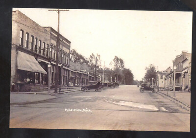 REAL PHOTO MIDDLEVILLE MICHIGAN DOWNTOWN STREET SCENE POSTCARD COPY | eBay