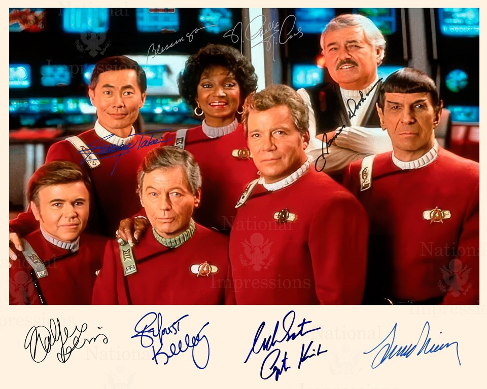 Set of 2 Star Trek Cast Autographed 8x10 Original and Movie | eBay