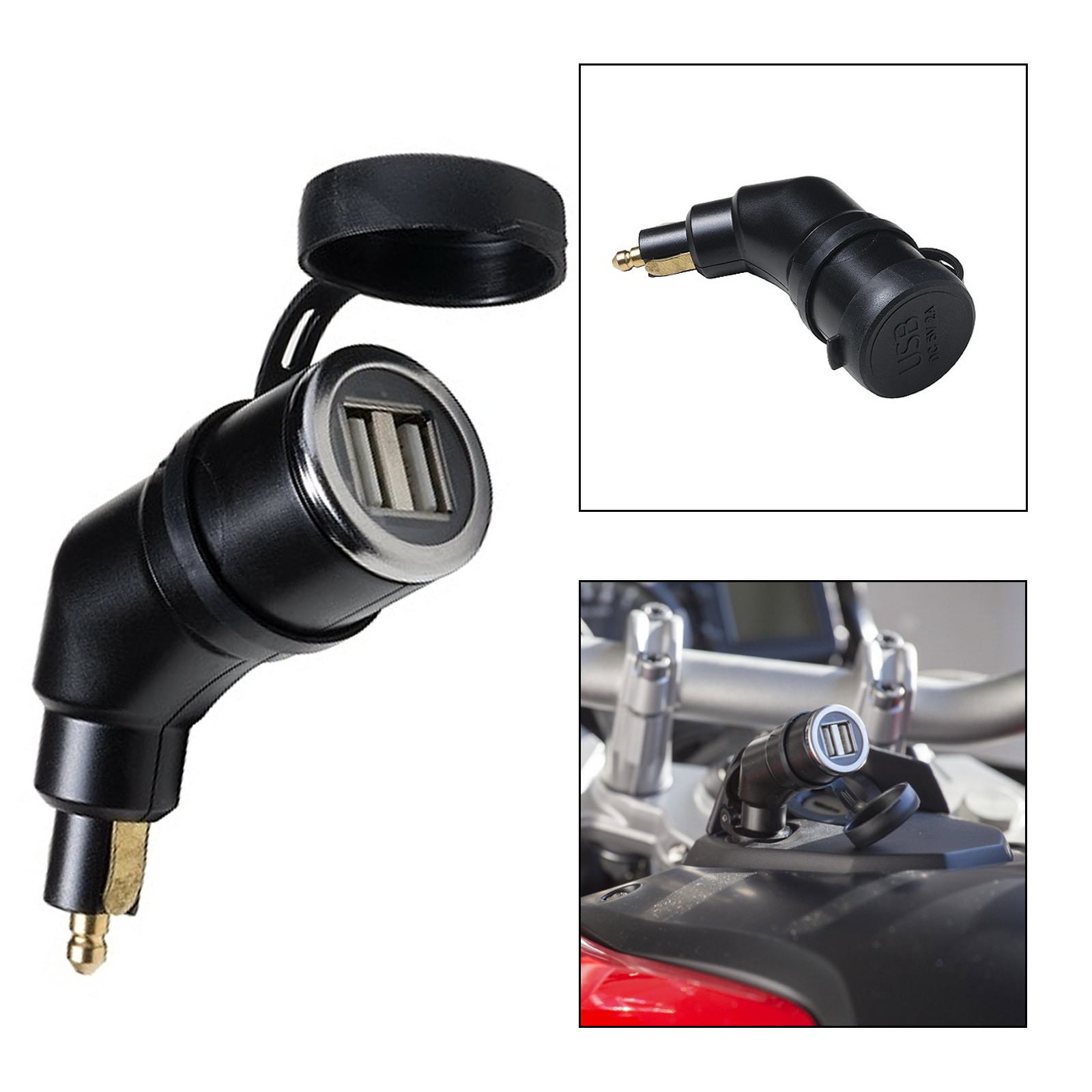 Interphone Motorcycle Intercom Accessory 12V DIN Light Socket To 2 x ...