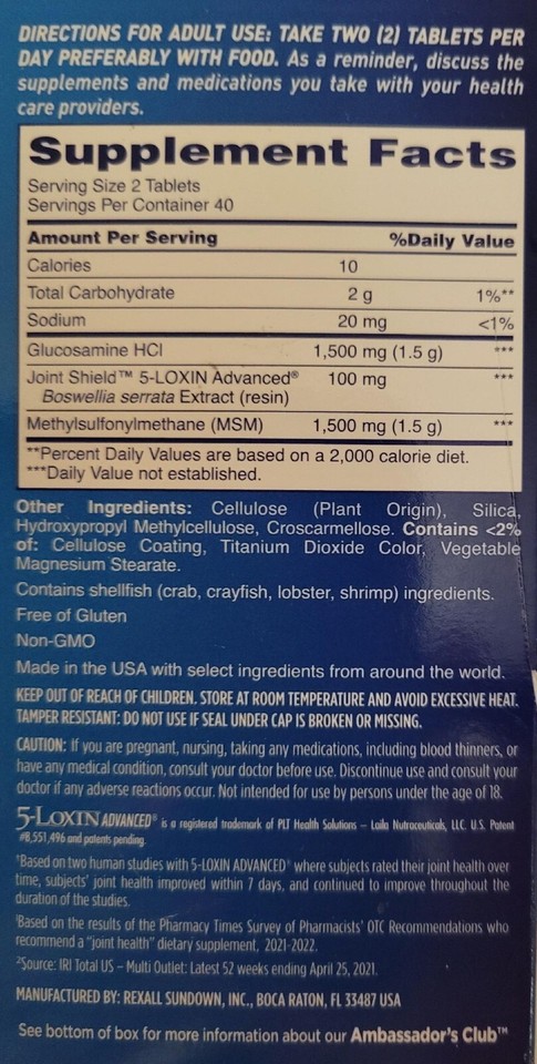 Osteo Bi-Flex Joint Health Triple Strength MSM Formula 80 Tabs Exp: 04/ ...