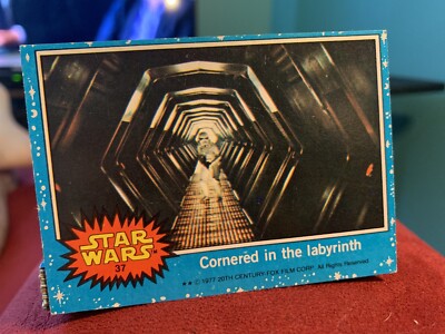 Star Wars 1977 Series 1 Near Mint NM Topps Blue Card #37 Cornered In ...