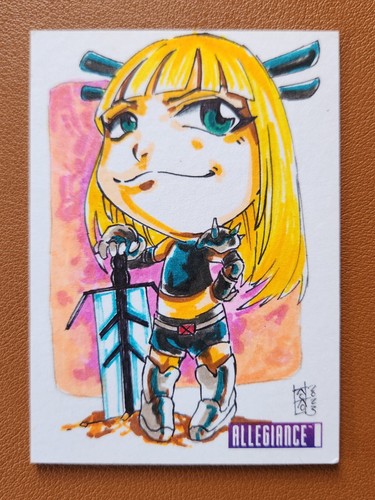 Magik Chibi 2023 Marvel Allegiance Sketch Card Koko Alters Magic X-men ...