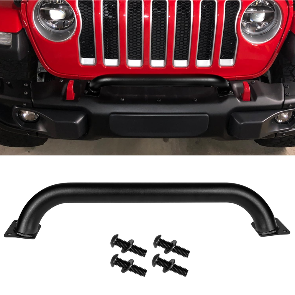For Jeep Wrangler Gladiator JL JT Front Bumper Grille Winch Brush Guard ...