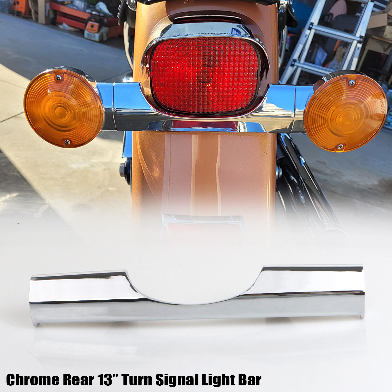 Chrome Rear Turn Signal Directional Bar For Harley Heritage Softail ...