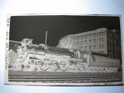 CHESAPEAKE & OHIO RAILROAD STEAM ENGINE 482 ORIGINAL 1939 NEGATIVE | eBay