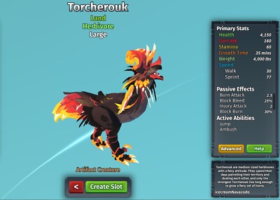 Torcherouk Species | Creatures of Sonaria | Roblox | eBay