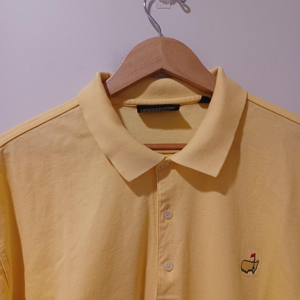 Masters Collection Golf Polo Shirt Augusta National Logo Yellow Size XL ...