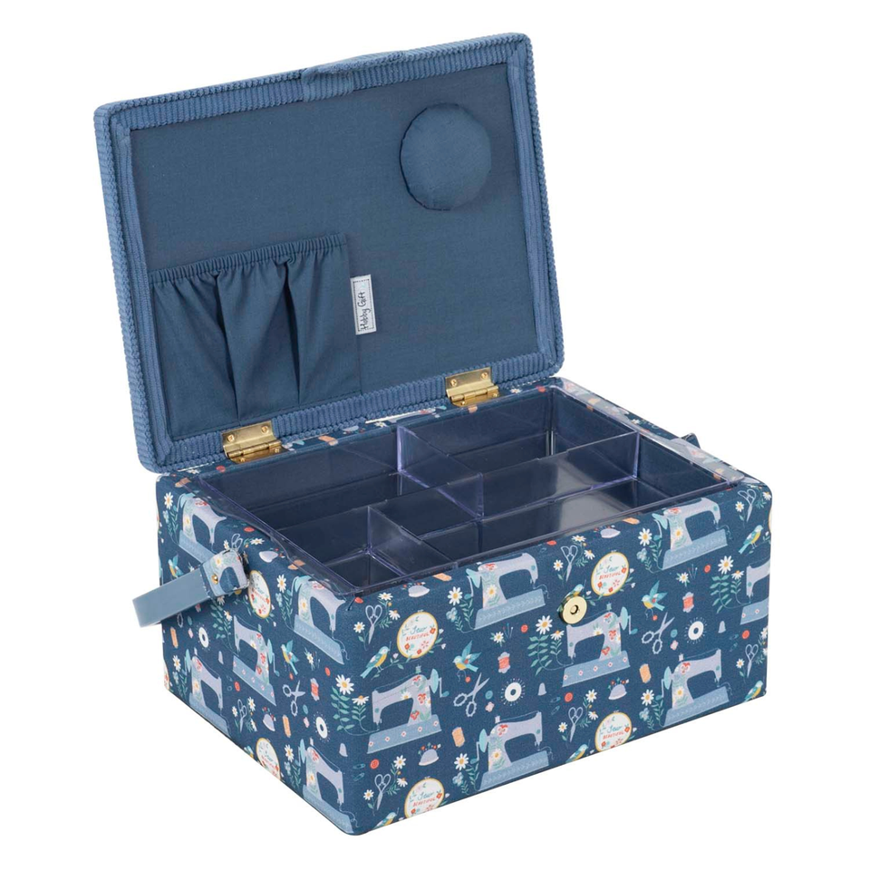 HobbyGift Medium Sewing Box - Embroidered: sewing Machines - Storage ...