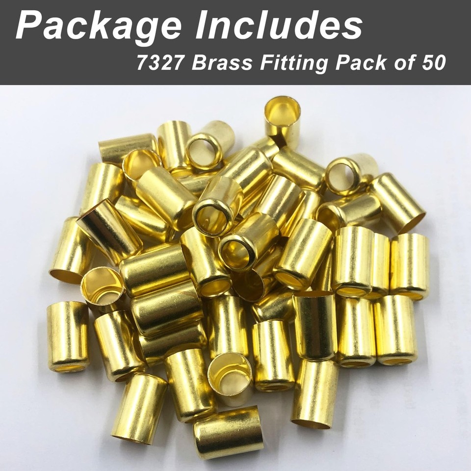 50PCS 7327 Hose Ferrules Brass Fitting, 0.625in ID x 1in Long Repair ...