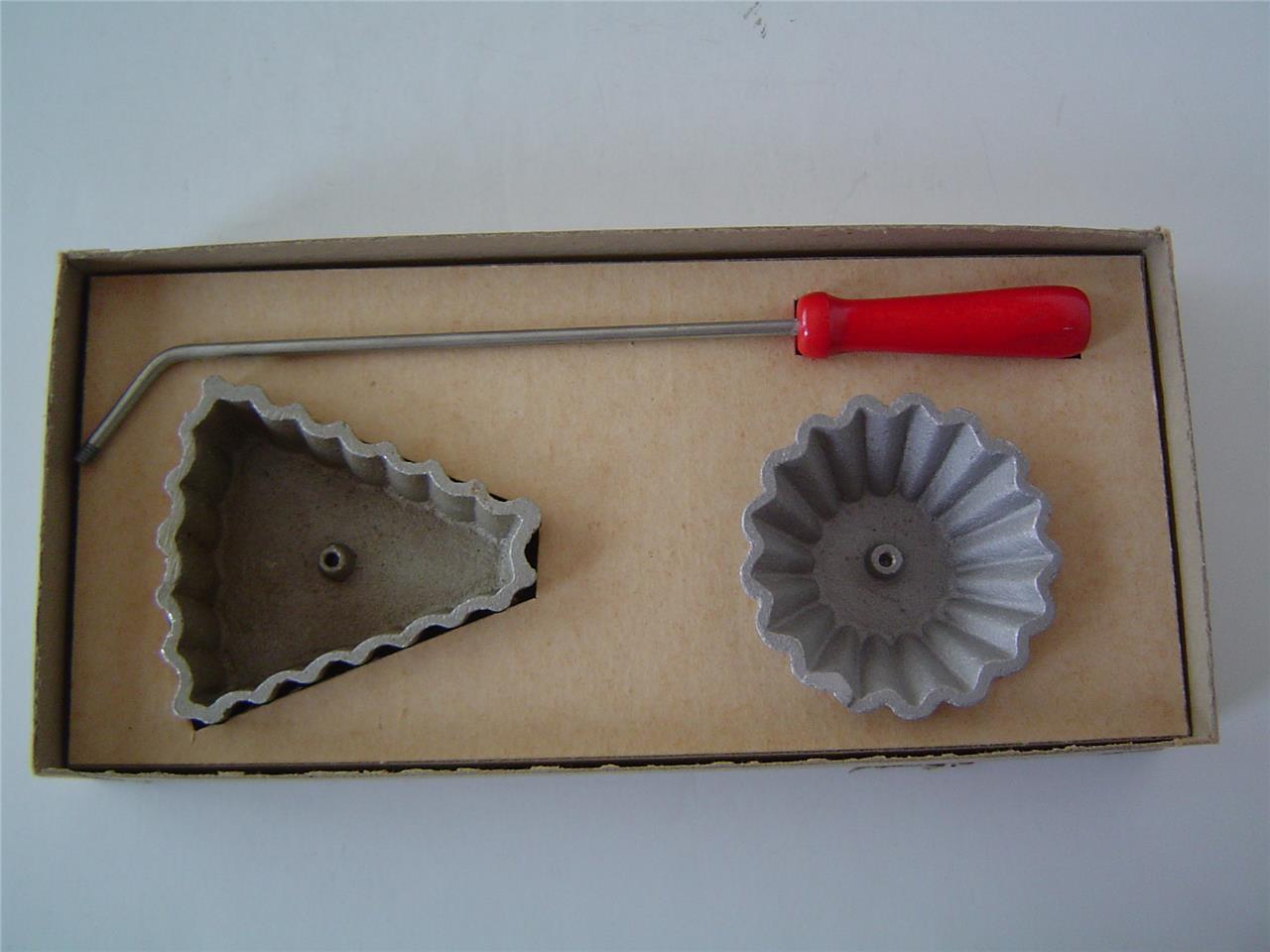 Vtg BONLEY HANDY HOSTESS KIT PATTY PIE MOLDS Sectioned Pie Molds Box ...