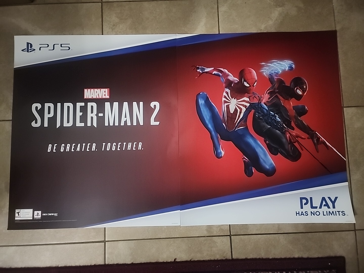 Spider-Man 2 PS5 Poster 48x24 with Display Artwork! | eBay