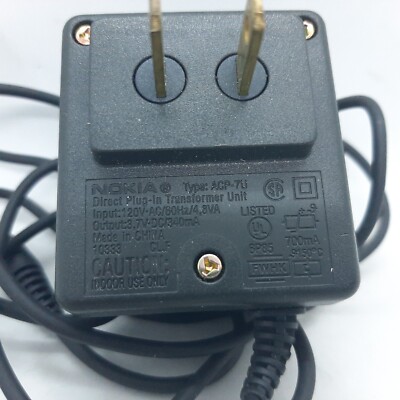 Nokia Direct Plug-in Transformer Unit Model # ACP-7U ~ DC Output: 3 ...