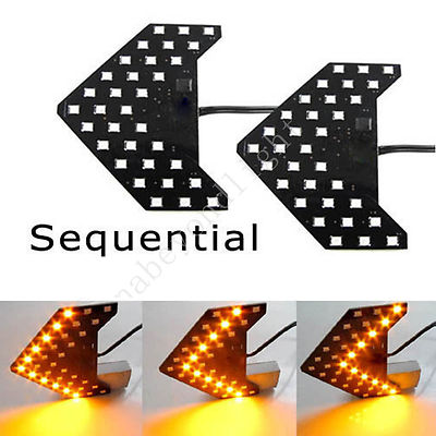 led Arrow light SMD Panel Rear View Sequential Side Mirror Signal turn ...