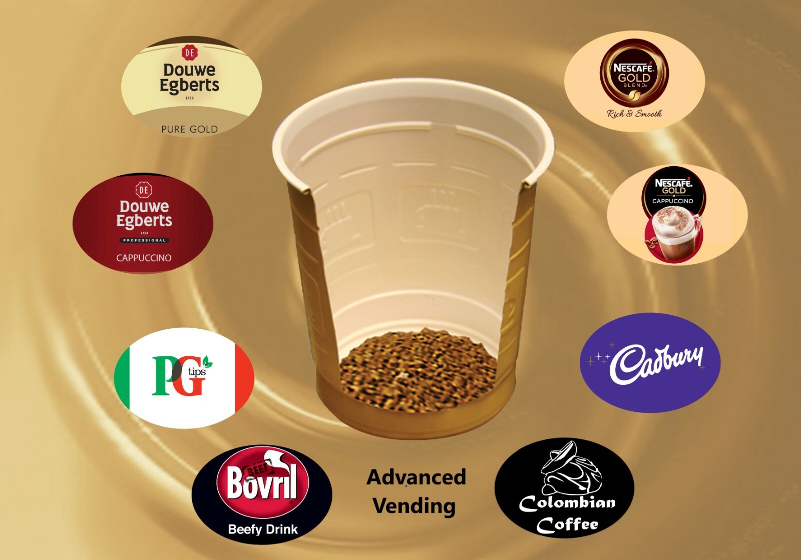 Nescafe Gold Blend Black coffee 73mm in cup Darenth Klix vending ...