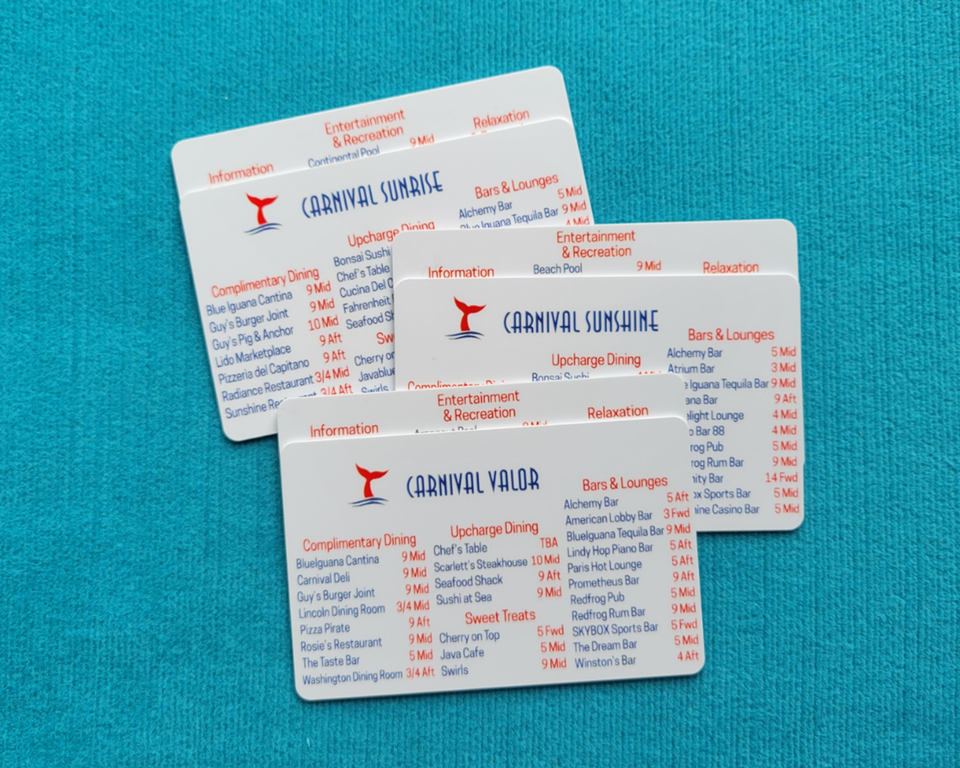 Carnival Cruise Deck Locator® - Deck Finder - Wayfinder - Deck Cards ...