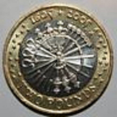 Rare bi-metallic Great Britain £2 coins and Channel Island two pound ...