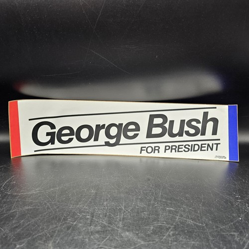 George Bush For President Vtg Bumper Sticker | eBay