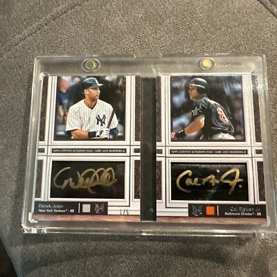 2024 Museum Collection Derek Jeter/Cal Ripken Jr Bat Barrel Auto #1/5 ...