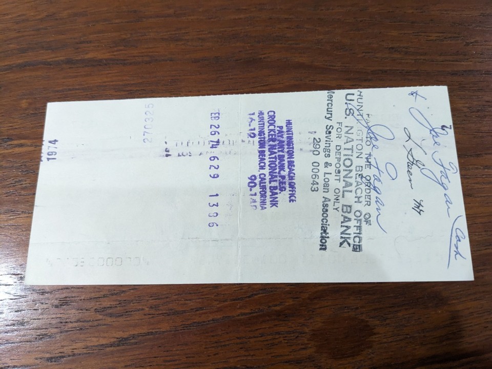 Elizabeth Montgomery Signed HAND WRITTEN Check Vintage Authentic ...