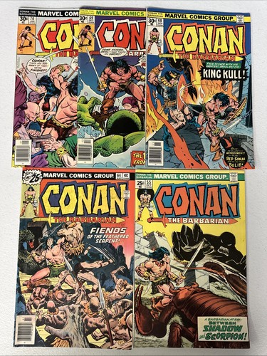 Conan The Barbarian #55 64 68 69 70 1976 Lot Run Set Marvel Bronze Age ...